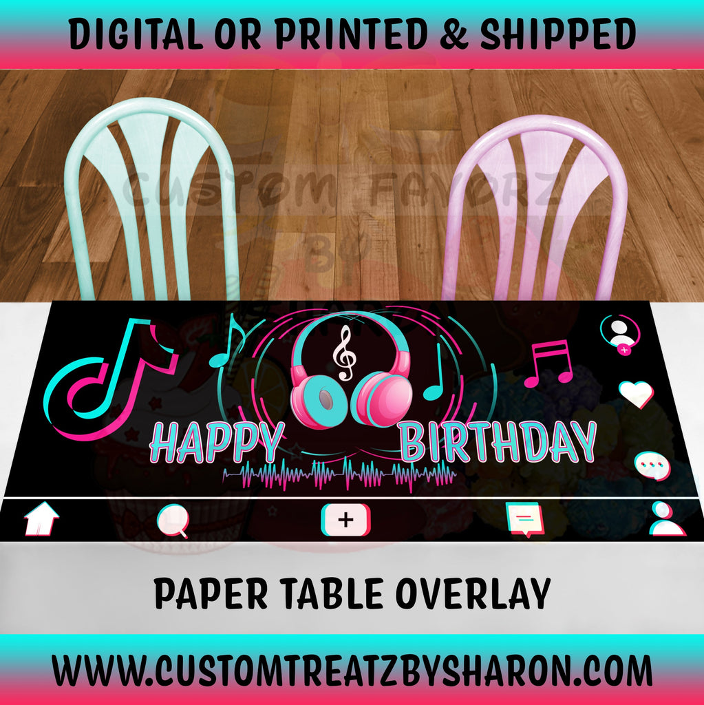 TIK TOK TABLE COVER OVERLAY